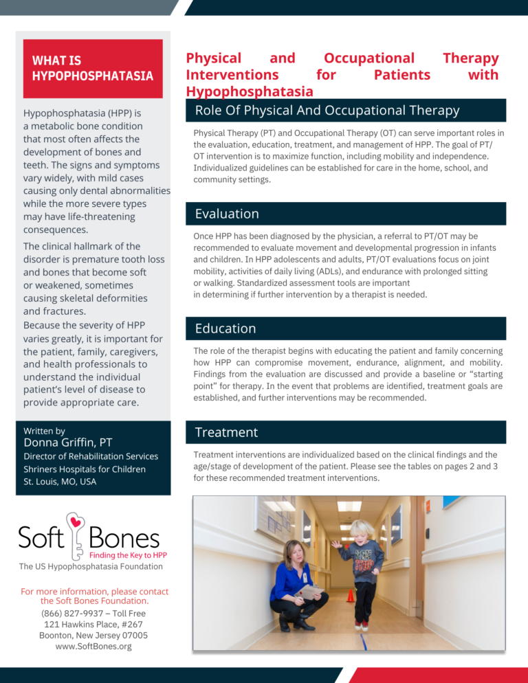 PT and OT Interventions for Patients with HPP – Soft Bones
