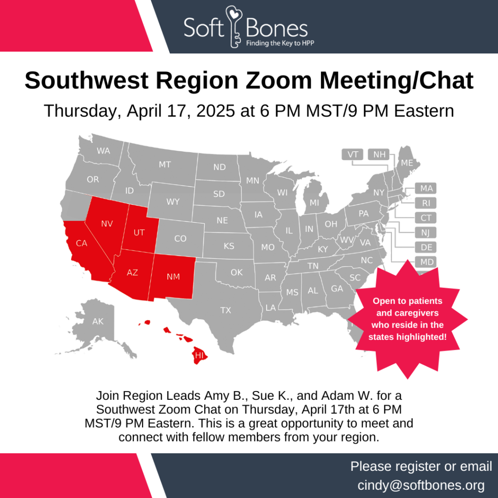 Southwest Region Zoom Meeting and Chat – April 17, 2025 – Soft Bones